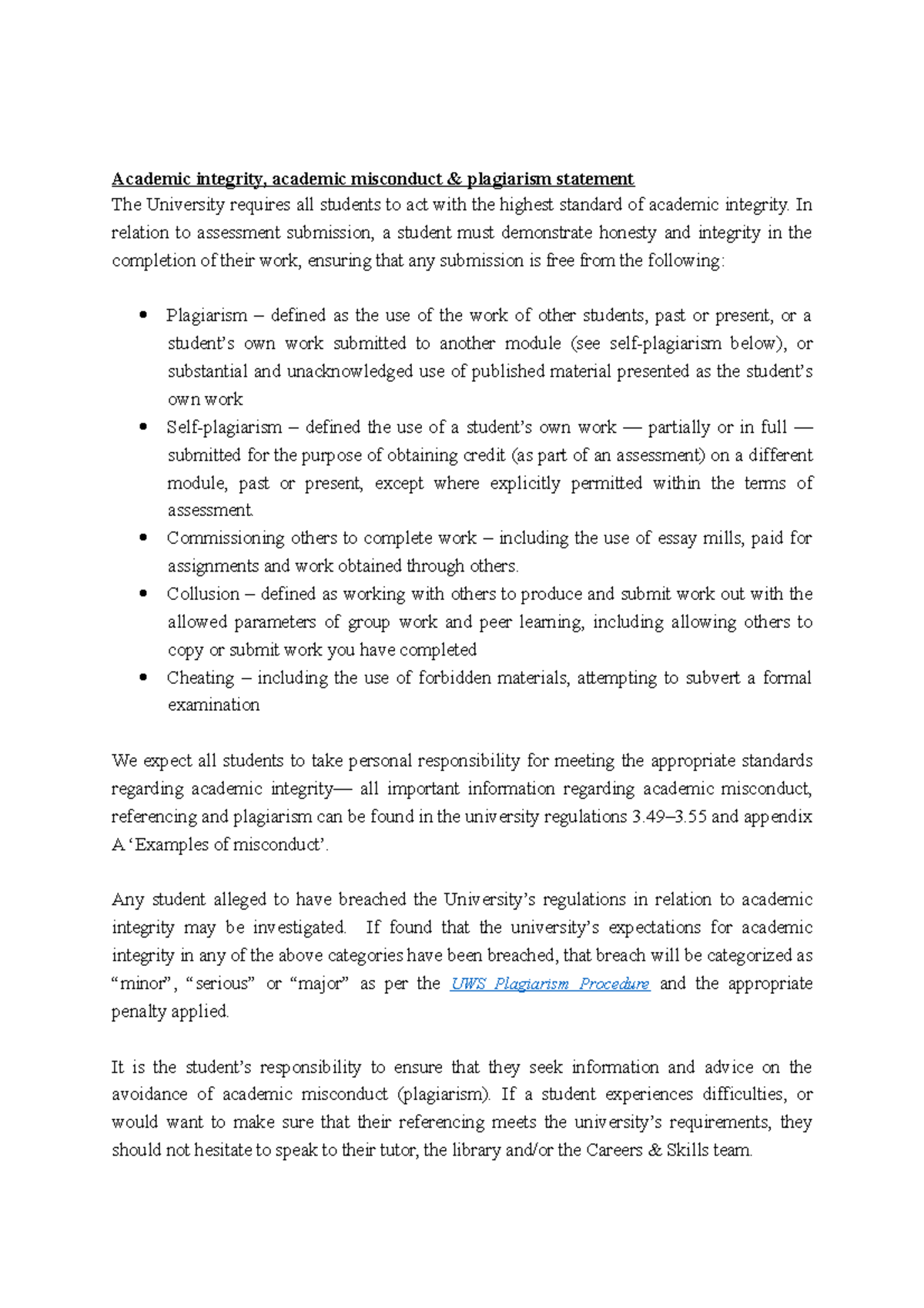 Academic Integrity - kjk - Academic integrity, academic misconduct ...