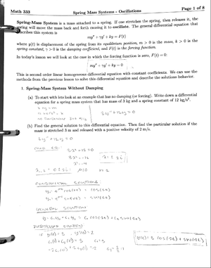 Summary of Math 333 Notes - MATH 333 - Studocu