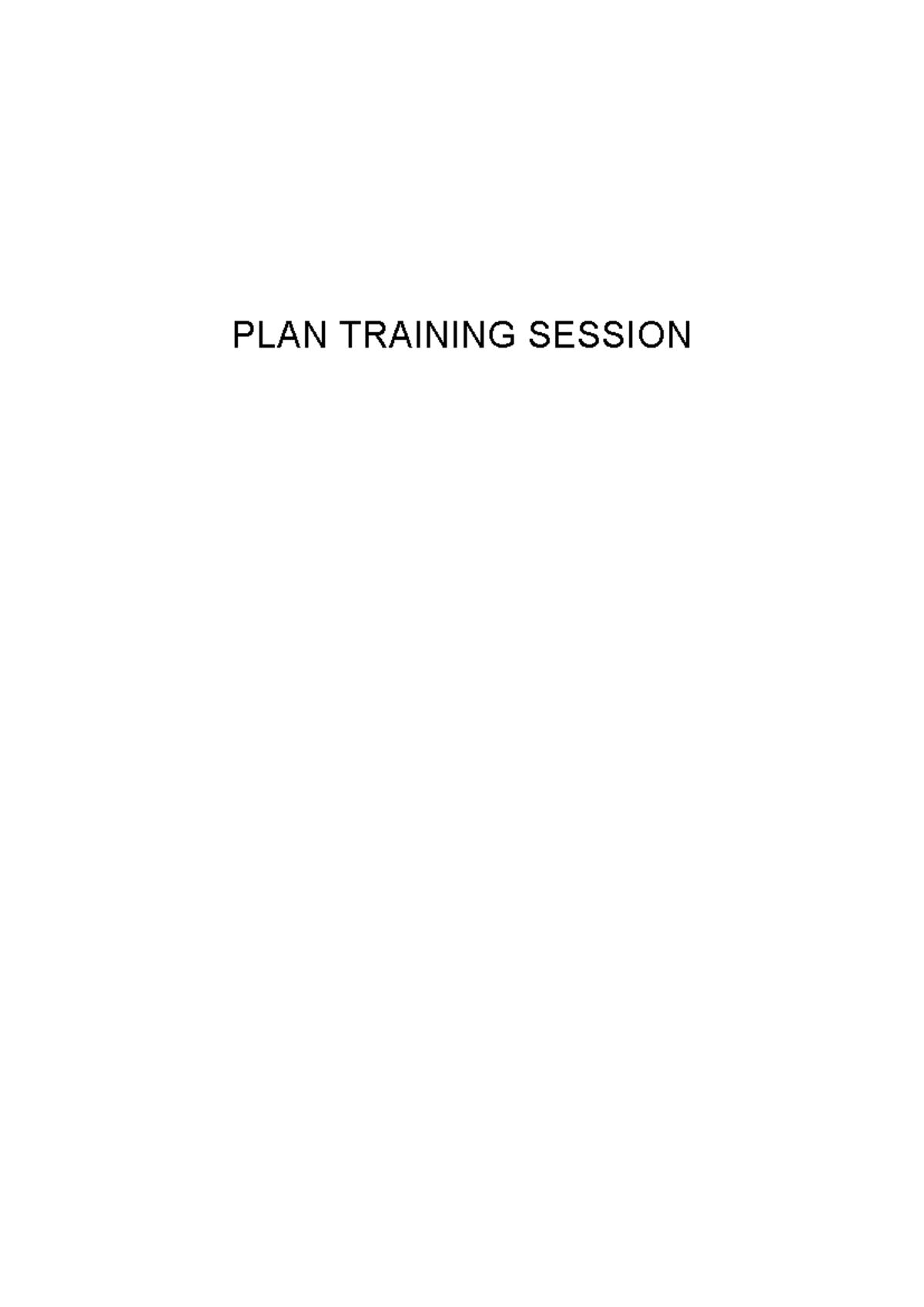 PLAN Training Session alfred finals - PLAN TRAINING SESSION DATA ...