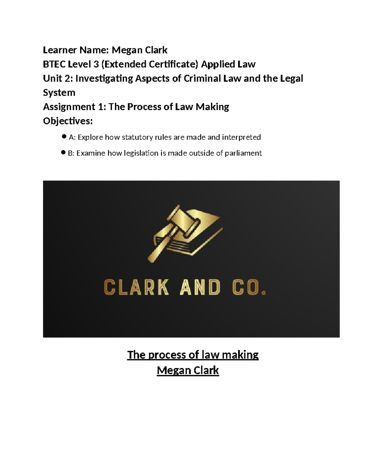 Document 5 - law - BTEC Level 3 (Extended Certificate) Applied Law Unit ...