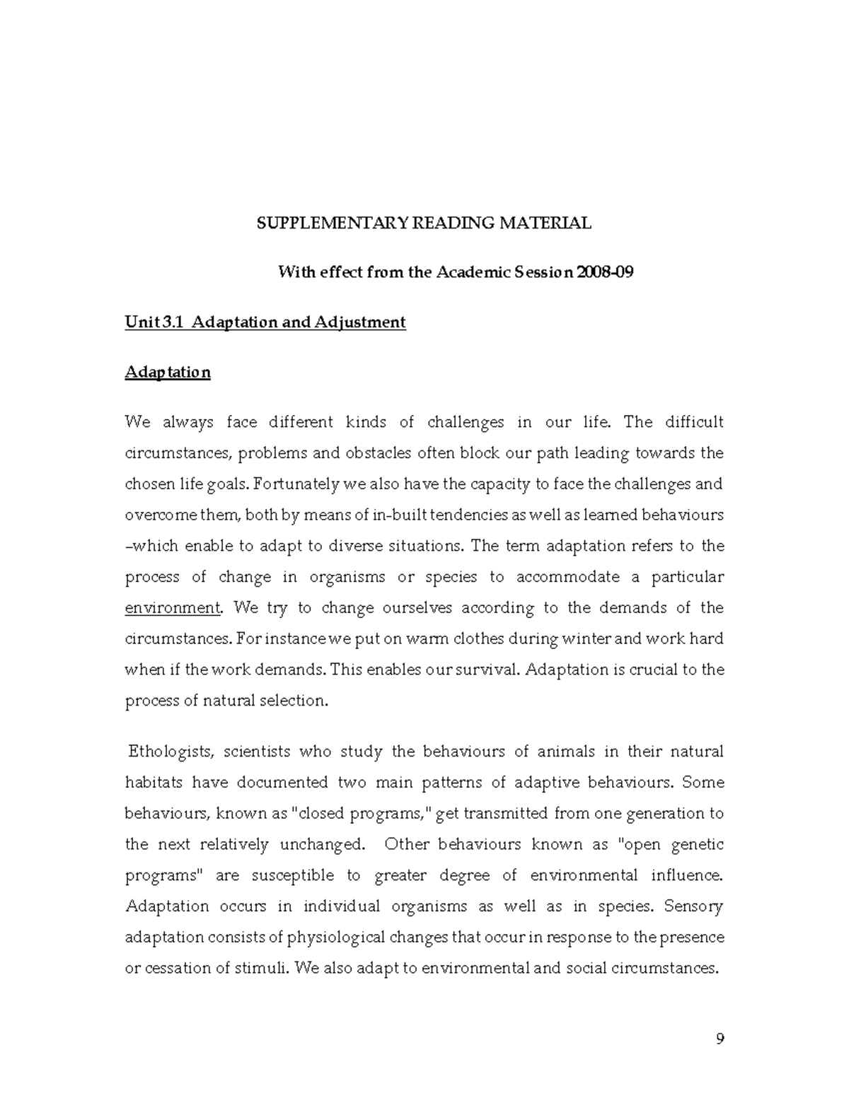 Chapter-3 supplementary - SUPPLEMENTARY READING MATERIAL With effect ...