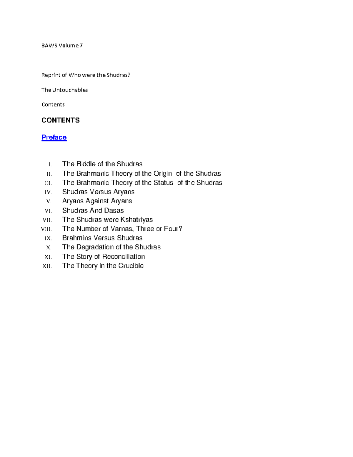 Dr. B. R. Ambedkar - Who were the Shudras (1946) - BAWS Volume 7 ...