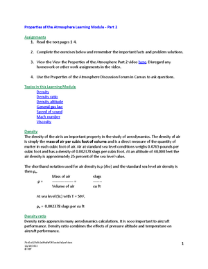 Lift Equation And CaE - AVS 2102 – Lift Equation and CL vs. AOA Course ...