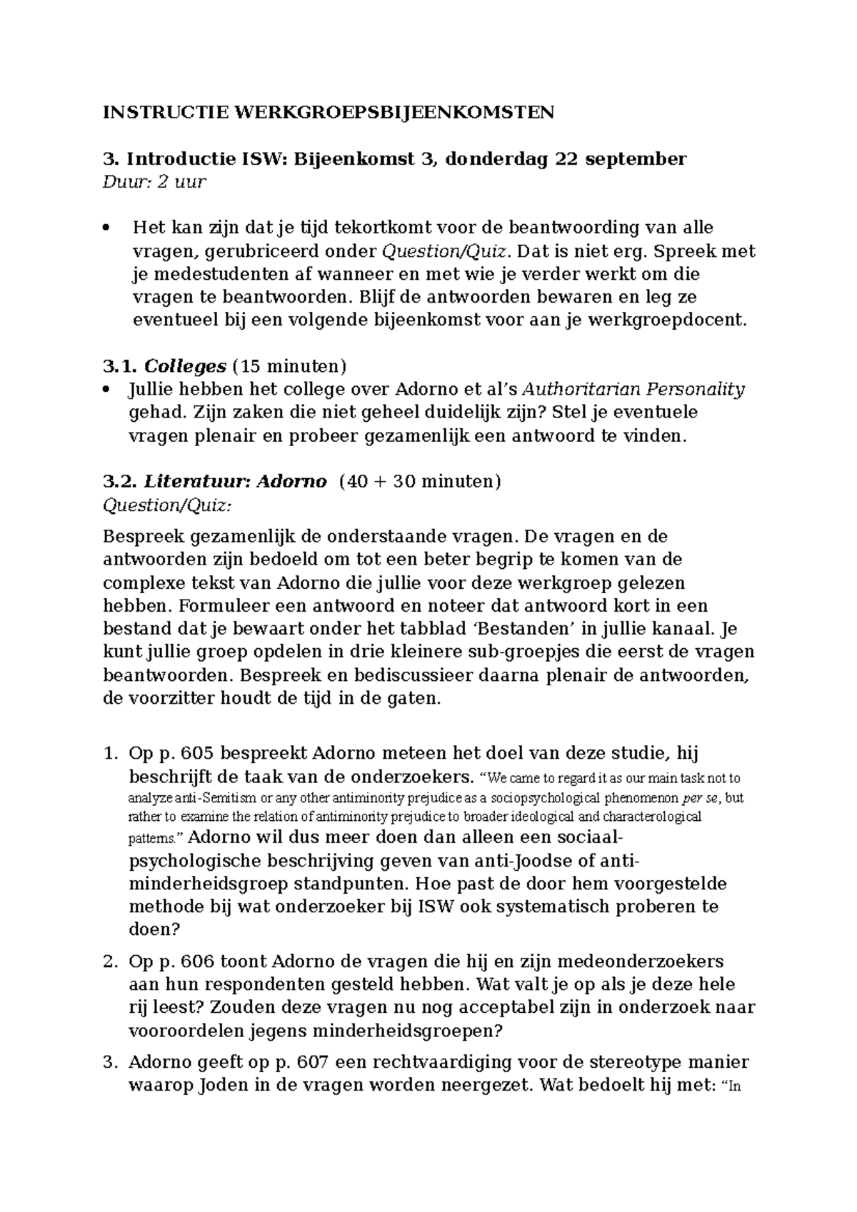 2022 Werkgroepsbijeenkomst 3 - INSTRUCTIE WERKGROEPSBIJEENKOMSTEN 3 ...