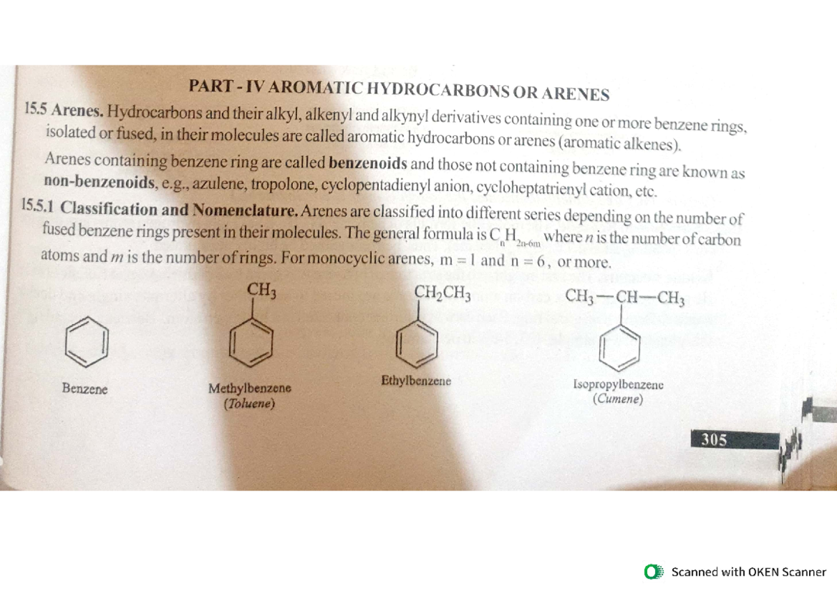 Hydrocarbons-arene - Hydrocarbons-arene - Chemistry - Studocu