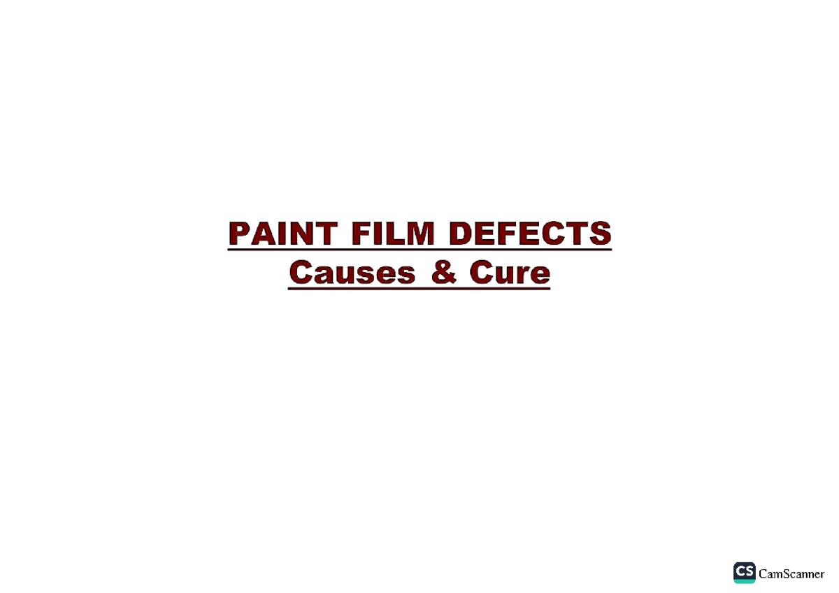 Pinting 1 - paint film defects Causes and Cure corrosion and chemistry ...