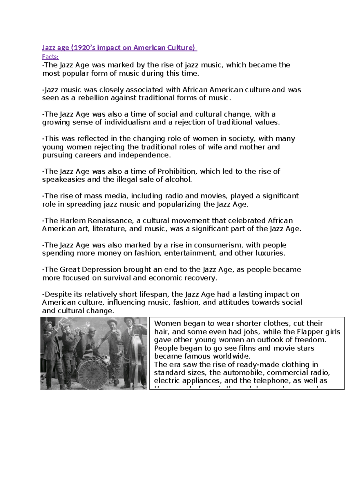 Jazz age -Jazz music was closely associated with African American ...