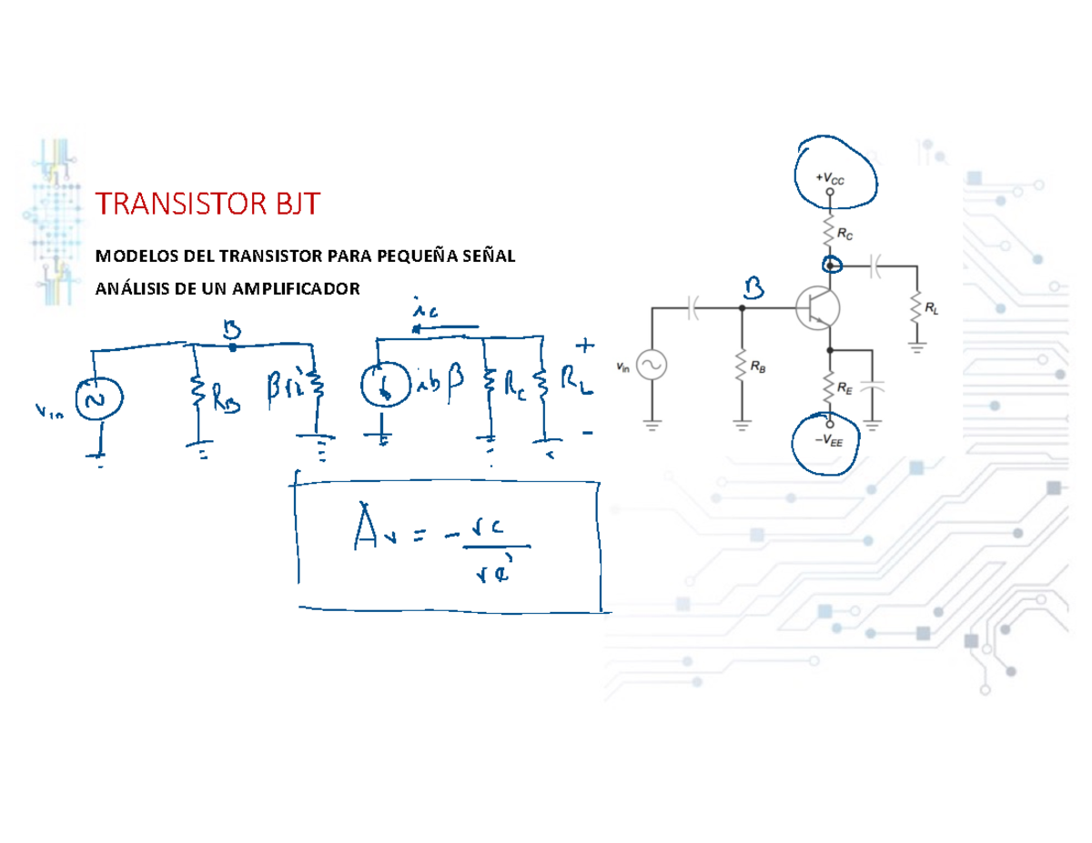 09 a 11 - Análisis amplificadores - Introducción JFET - TRANSISTOR BJT ...