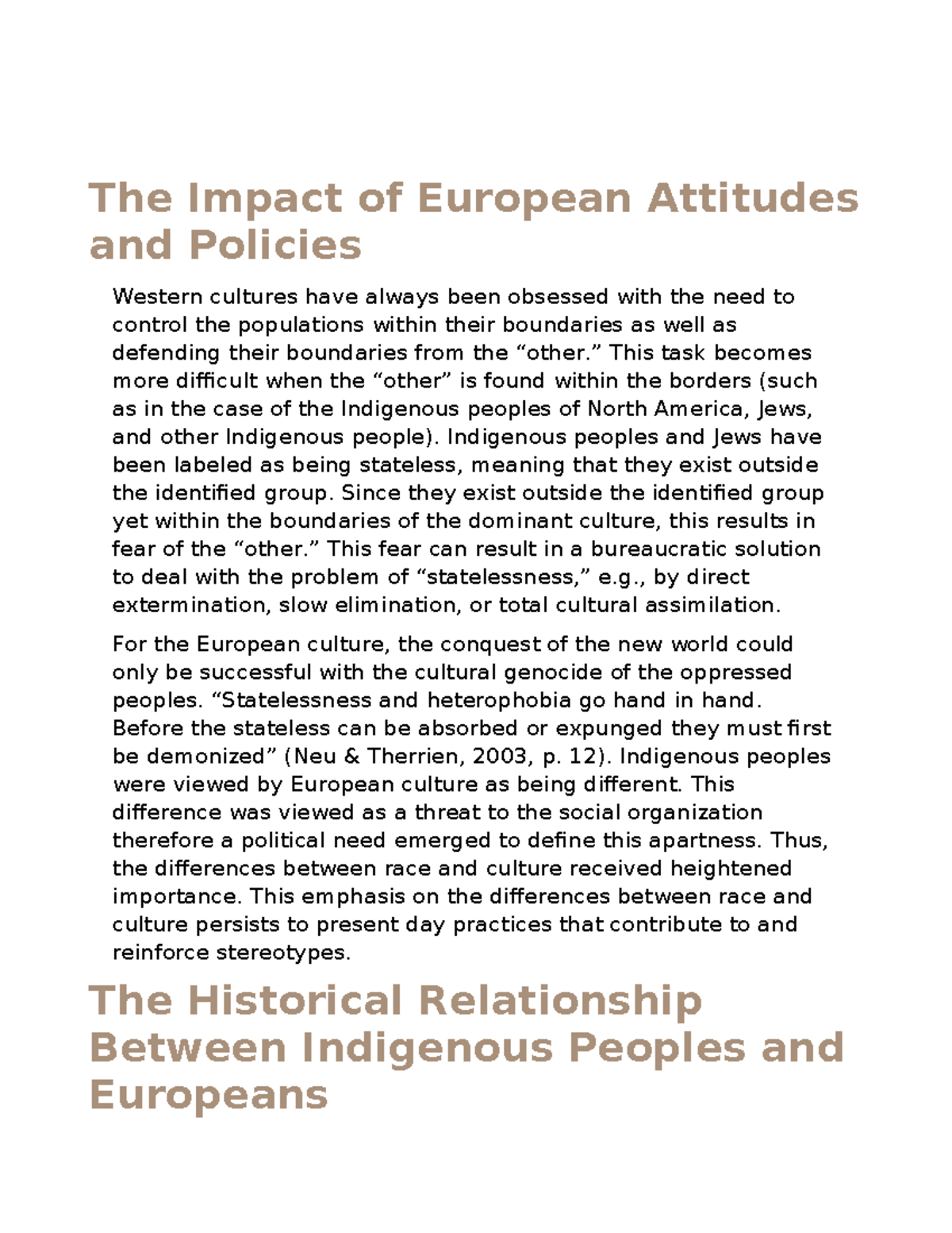 Course note module 2 - The Impact of European Attitudes and Policies ...