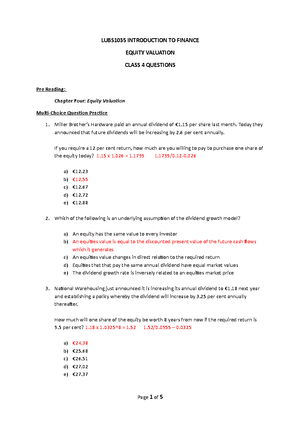 Semester 2 Revision - Revision Questions Semester 2 – 2021/ TOPIC: RISK ...