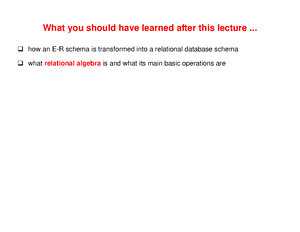 Lecture 13 - What you should have learned after this lecture ... what ...