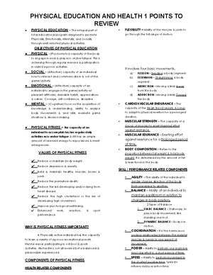 Pathfit Reviewer WEEK 1 3 LONG QUIZ - WEEK 1 What is Physical Education? Physical Education ...