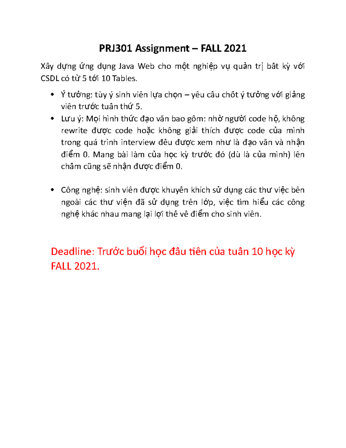 Web Based Java Applications Test 1 Prj301 Assignment Fall 2021 Xây D Ng Ng D Ng Java Web Cho 
