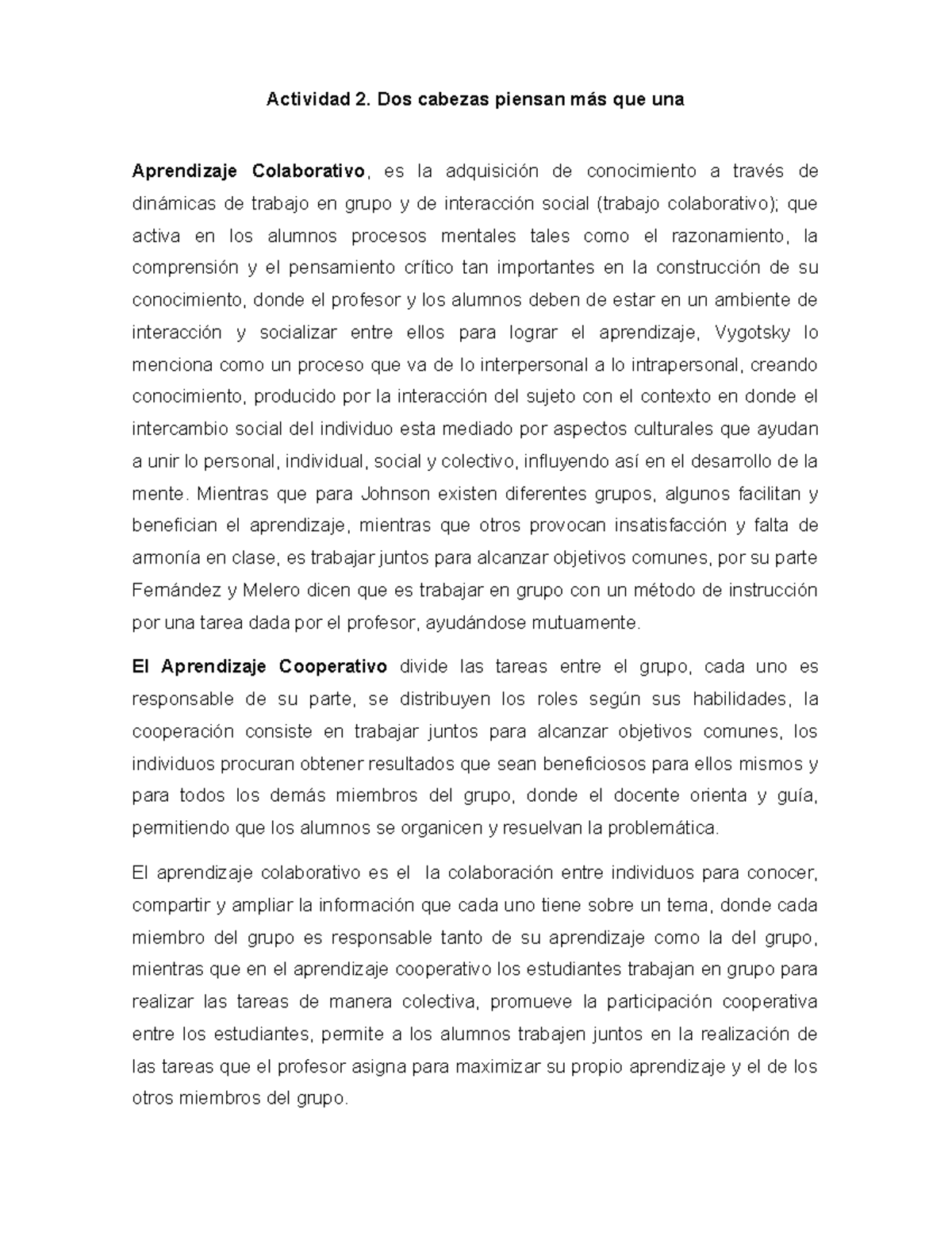 MRME conceptos - Actividad 2. Dos cabezas piensan más que una ...