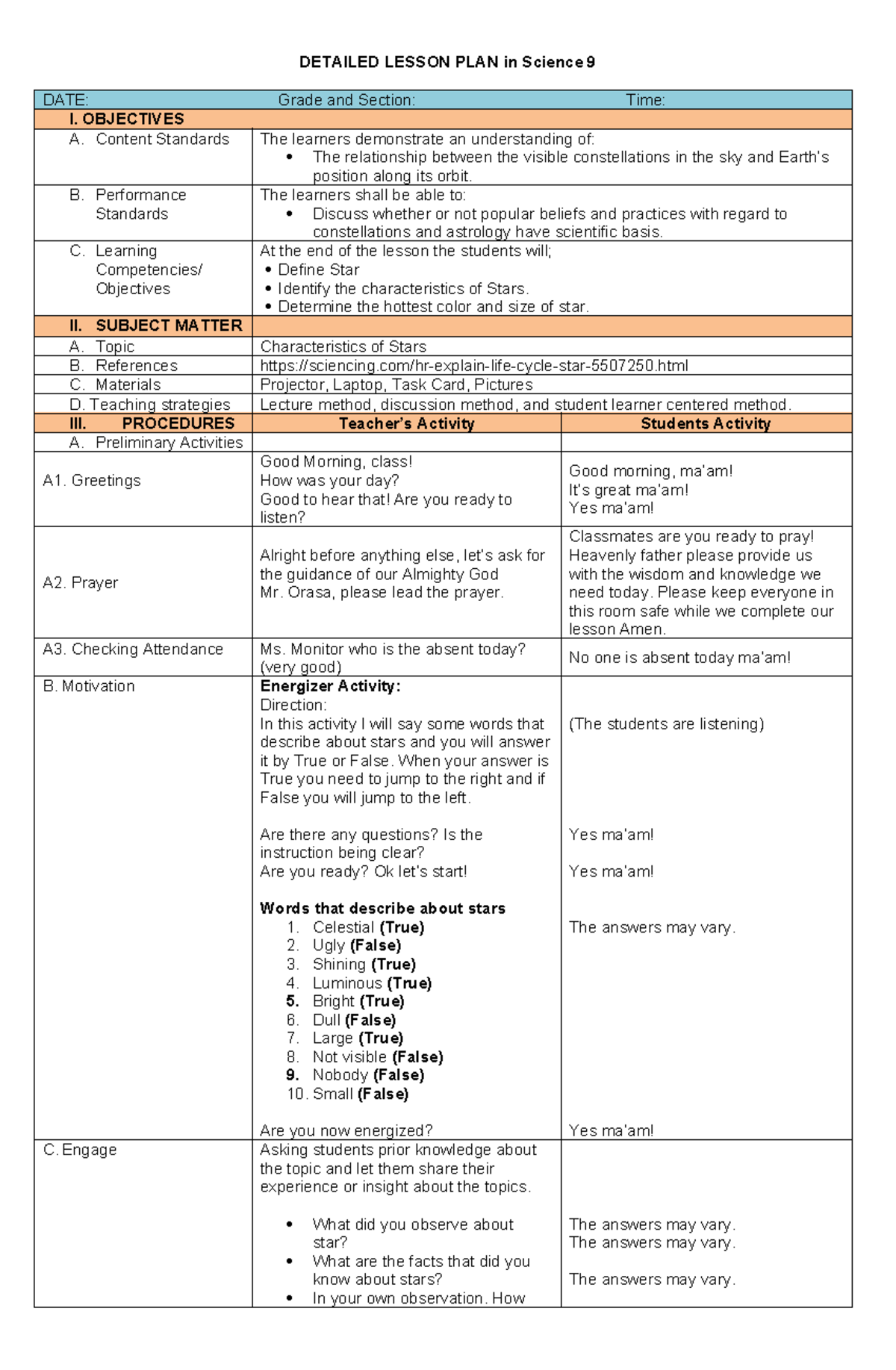 PROF-EDUC-07 DLP Laguilles - DETAILED LESSON PLAN in Science 9 DATE ...