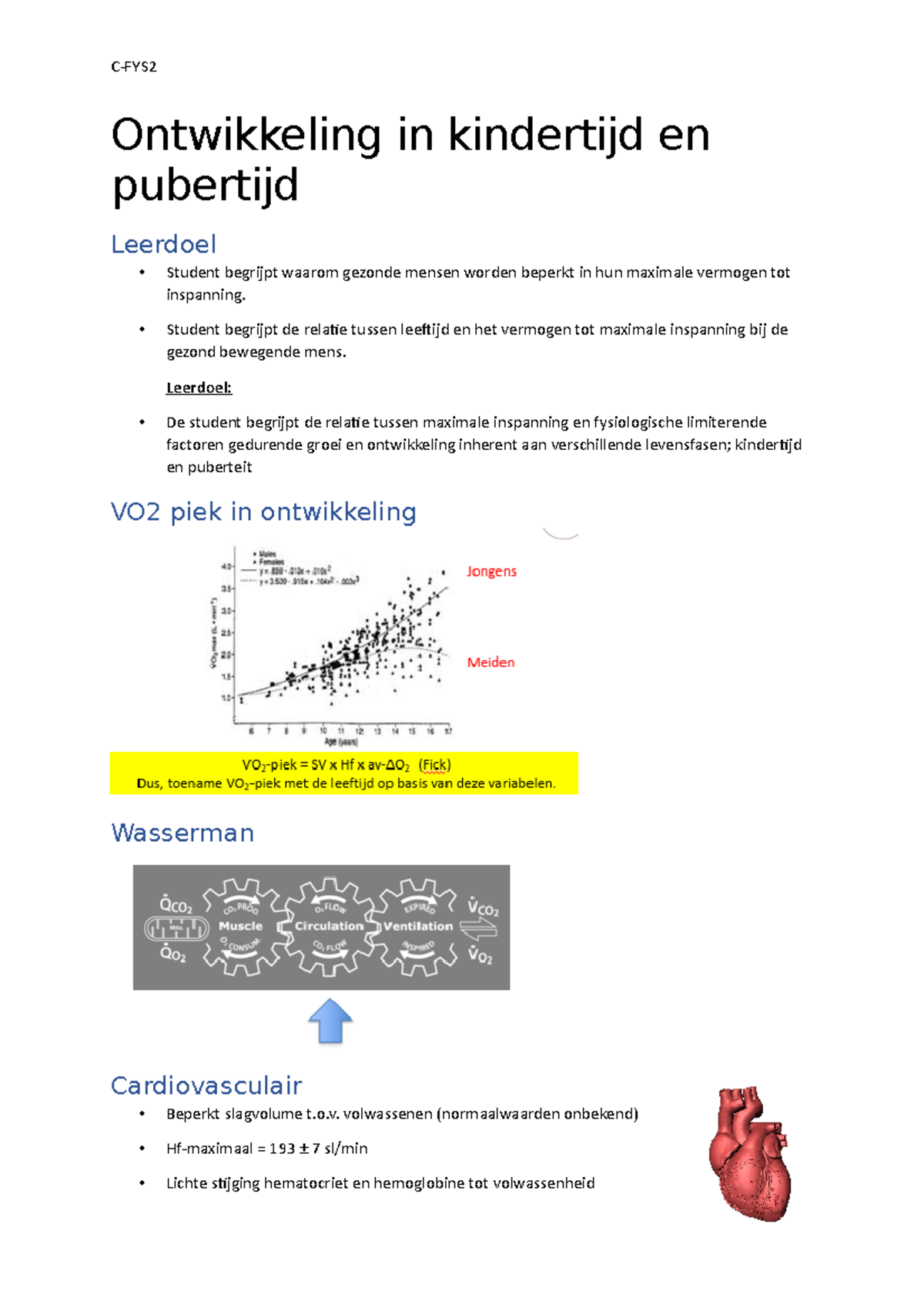 C-FYS2 ontwikkeling in kindertijd en pubertijd - C-FYS Ontwikkeling in ...