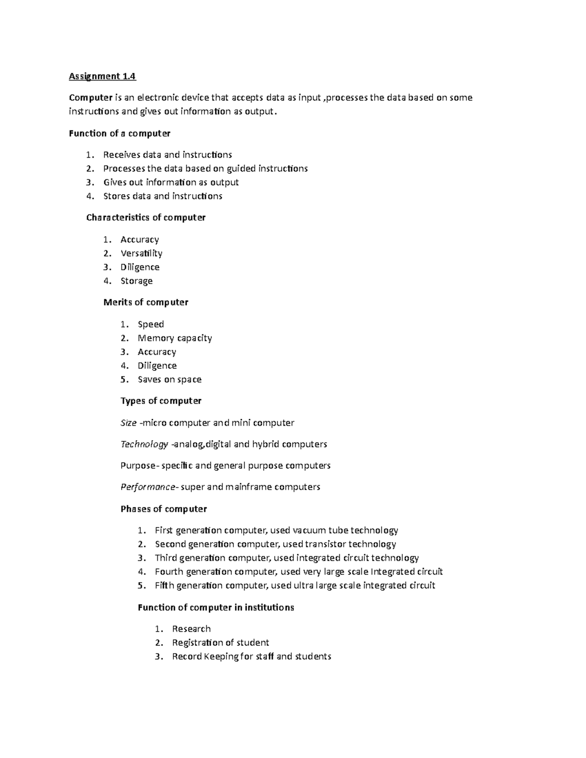 Document - Computer refers to an electronic device which receives data as input processes ...