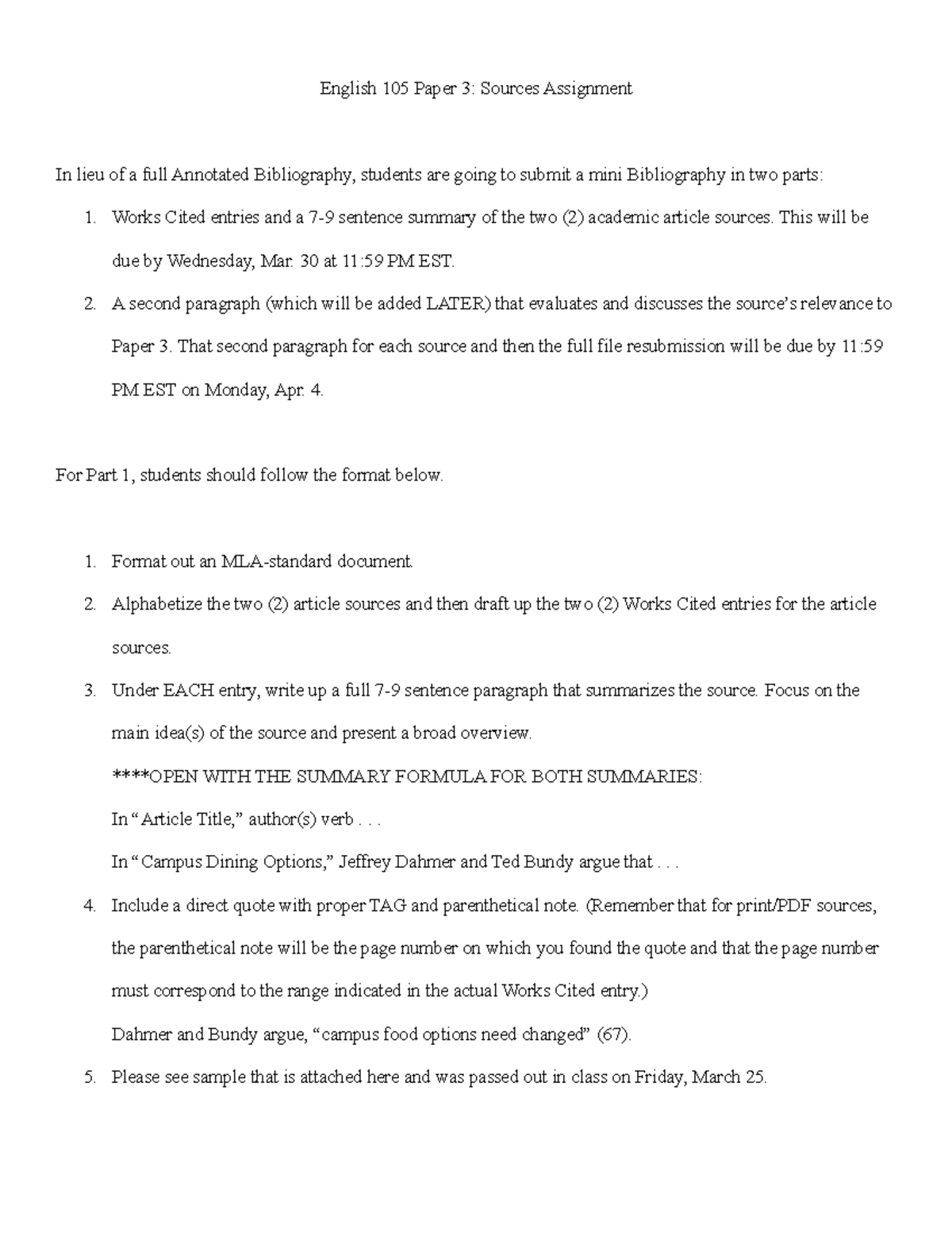 Cites - ENG 105 with Mrs. Roberts - English 105 Paper 3: Sources ...
