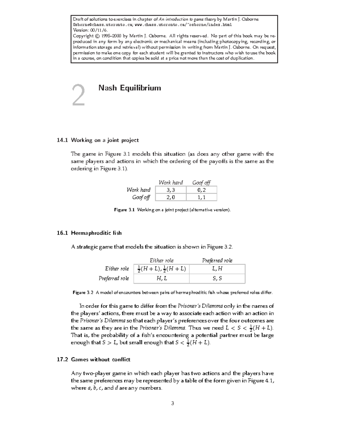 GAME Theory Osborne SOLN - Draft of solutions to exercises in chapter ...