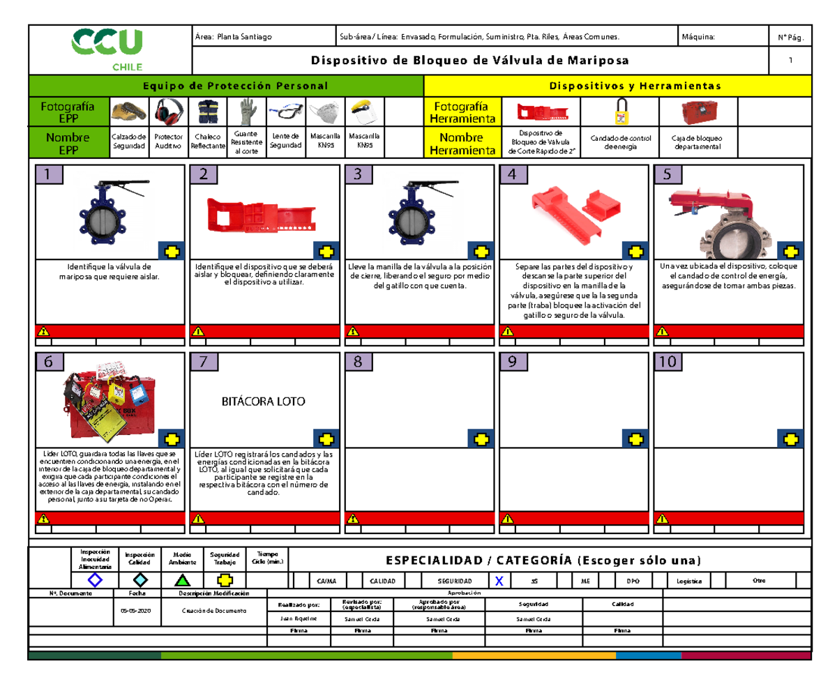 LUP-LOTO-Dispositivo de Bloqueo de Válvula Mariposa - 1 2 3 4 5 6 7 8 9 ...