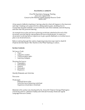 Lesson Plan Outline The Discussion - Lesson Plan Outline Class/Course ...