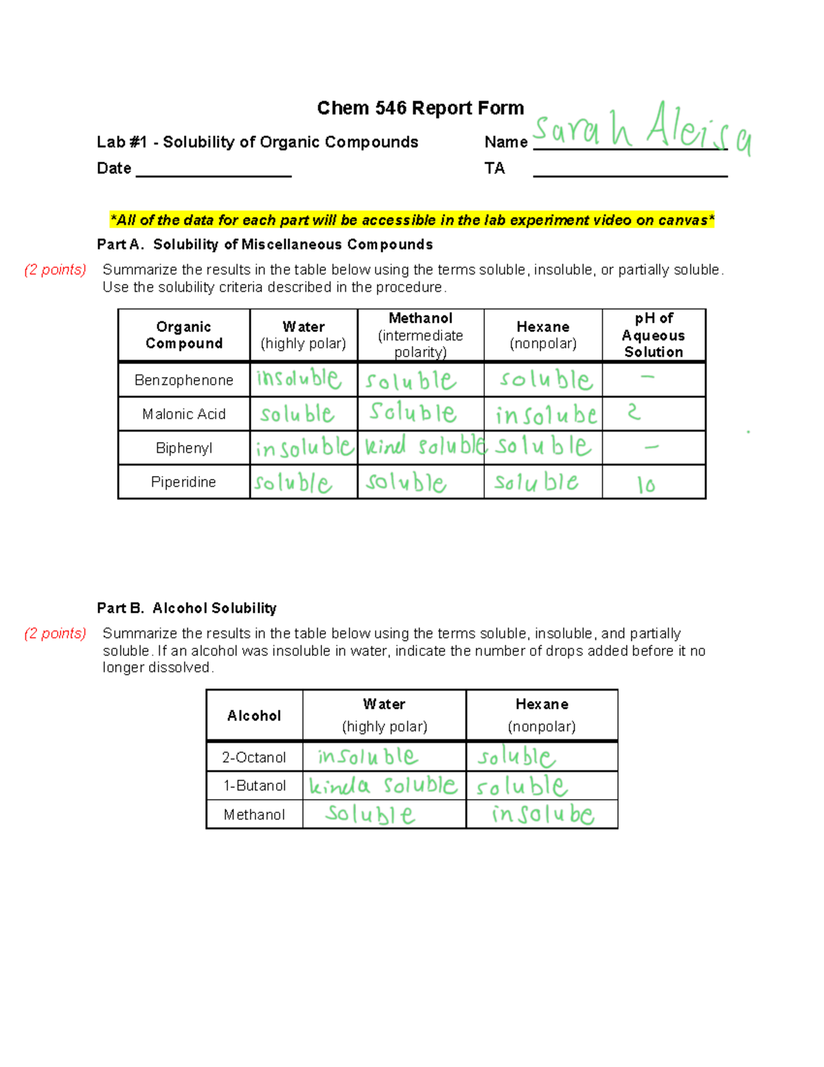 CHEM+546+Lab+Report+Experiment+Virtual+Lab+%232-+Solubility+ - Chem 546 Report Form Lab #1 ...