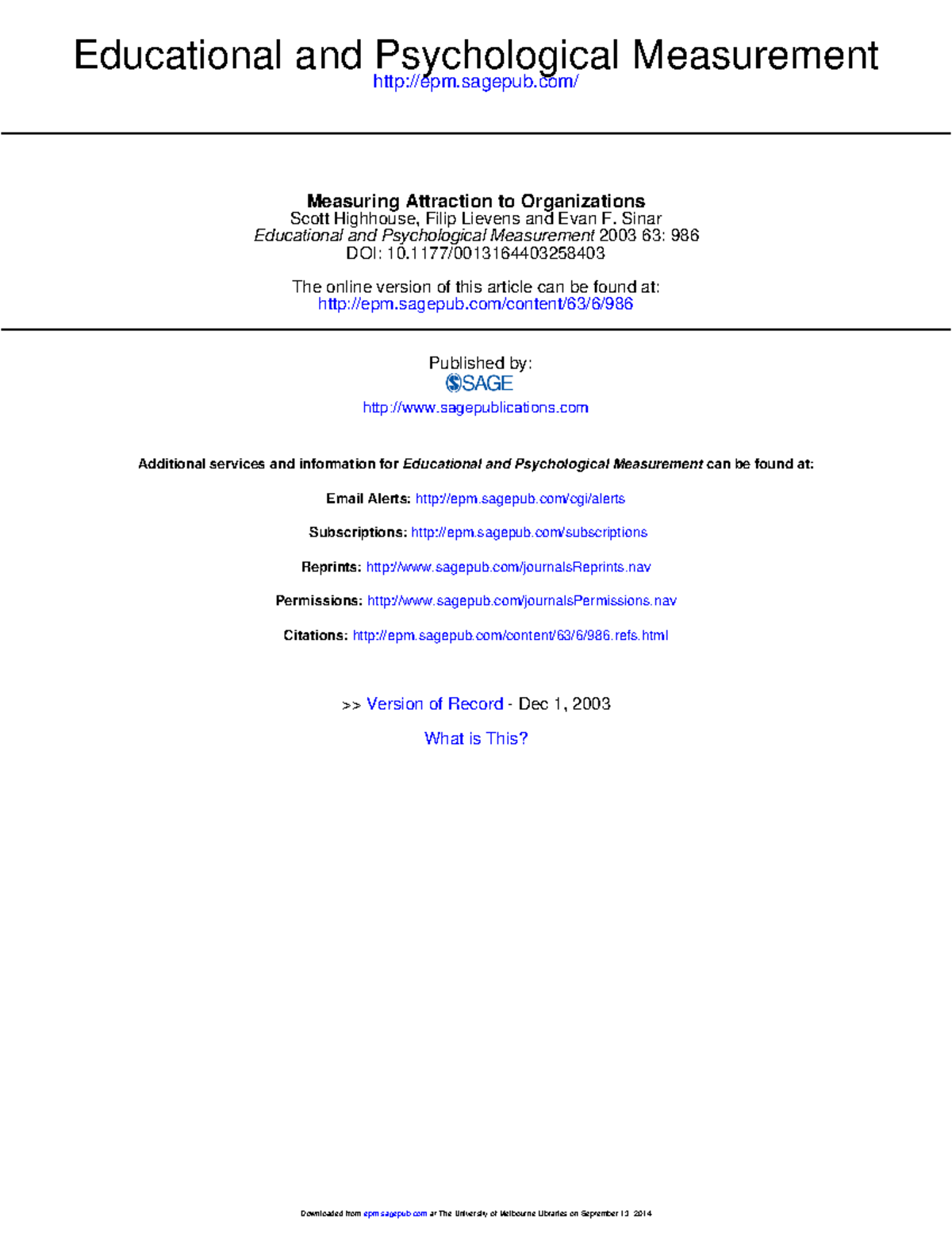 Highhouse 2003 copy - epm.sagepub/ Educational and Psychological ...