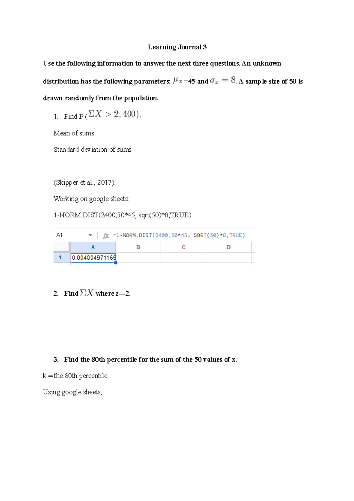 Journal 3 (25) - Helpful assignments for this academic year - Learning ...