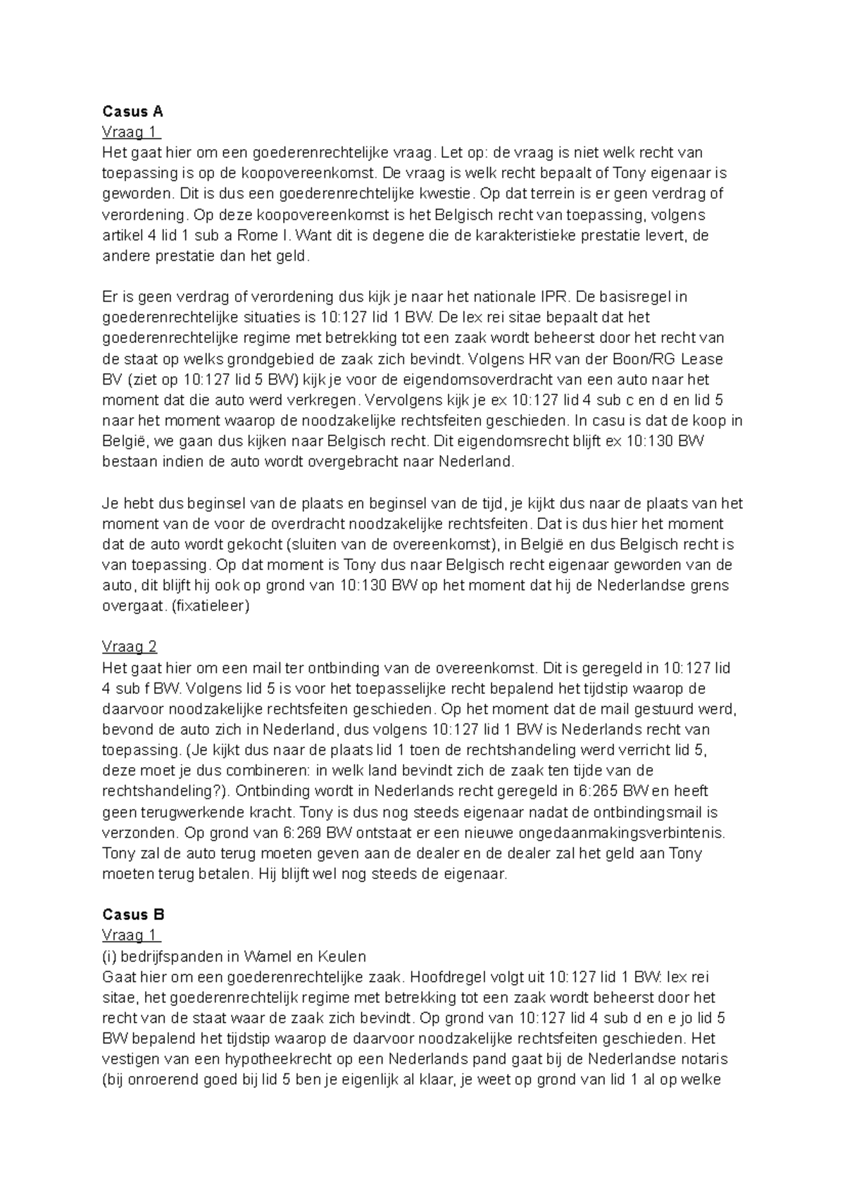 Werkgroep week 6 - Casus A Vraag 1 Het gaat hier om een ...