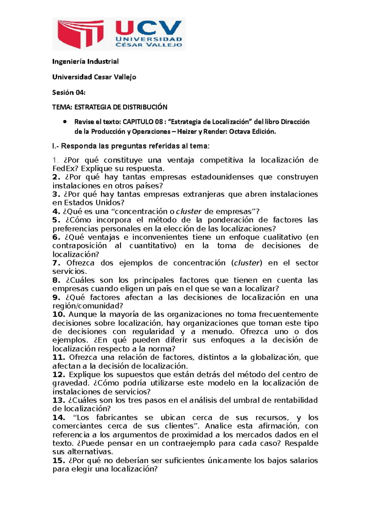 Sesión 04 Laboratorio DE Dirección Estratégica DE Operaciones - Ingeniería Industrial ...