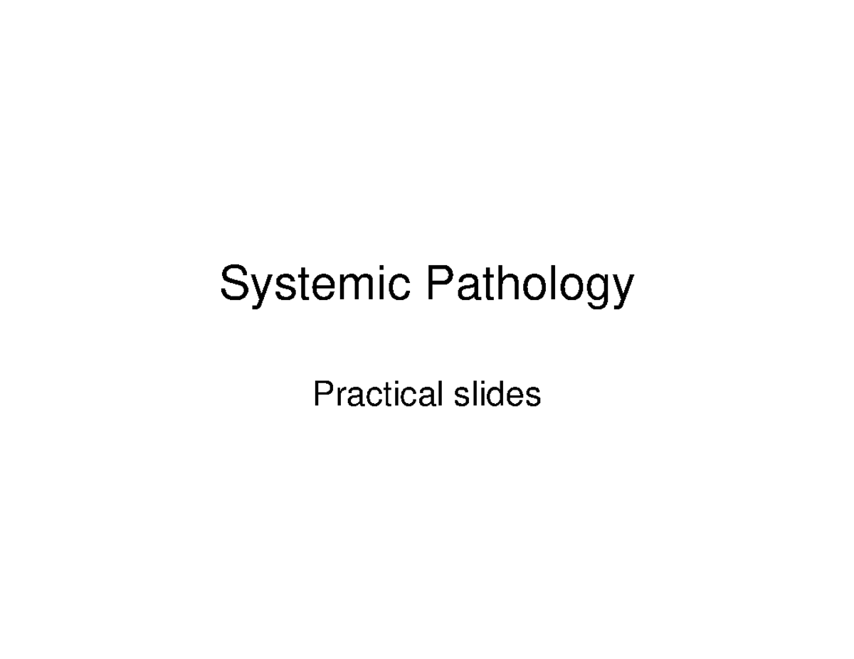 Systemic Pathology Tutorials Aug 2016 s xgj9z3 - Systemic Pathology ...