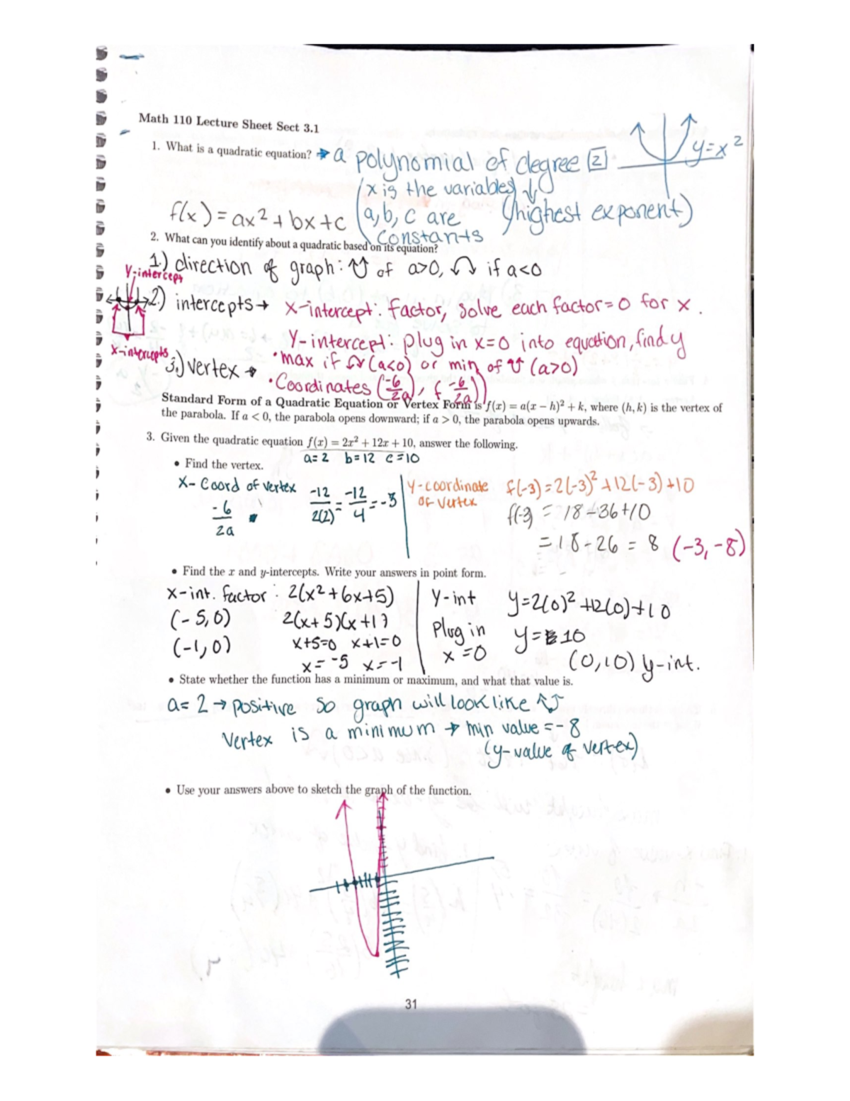 MATH110 3 - math is hard now - Math 110 Lecture Sheet Sect 3 1. What is ...