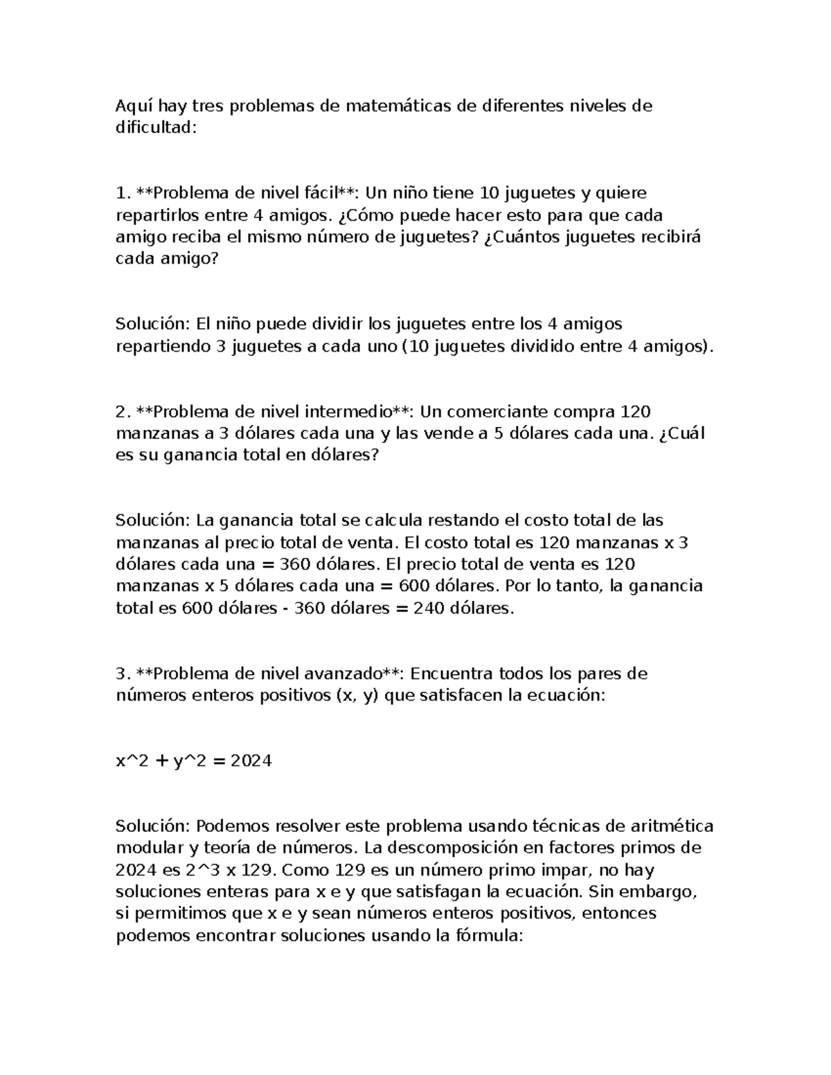Mate Examen 1 Aquí Hay Tres Problemas De Matemáticas De Diferentes