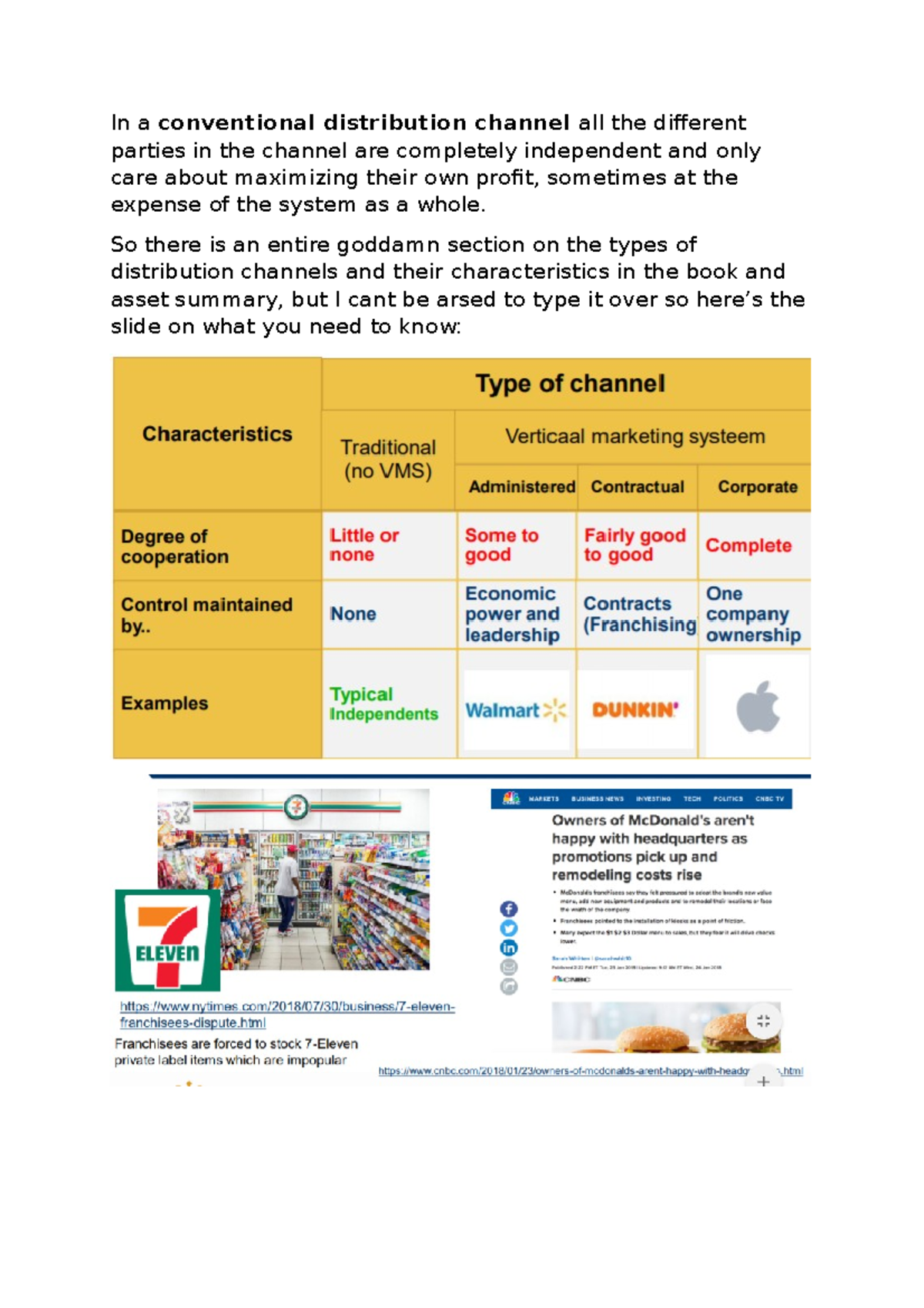 In a conventional distribution channel - So there is an entire goddamn ...