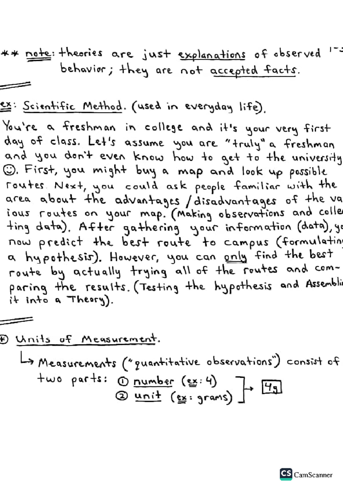 Notes 1 - Scientific method and foundation of chemistry - CHEM 1031 ...