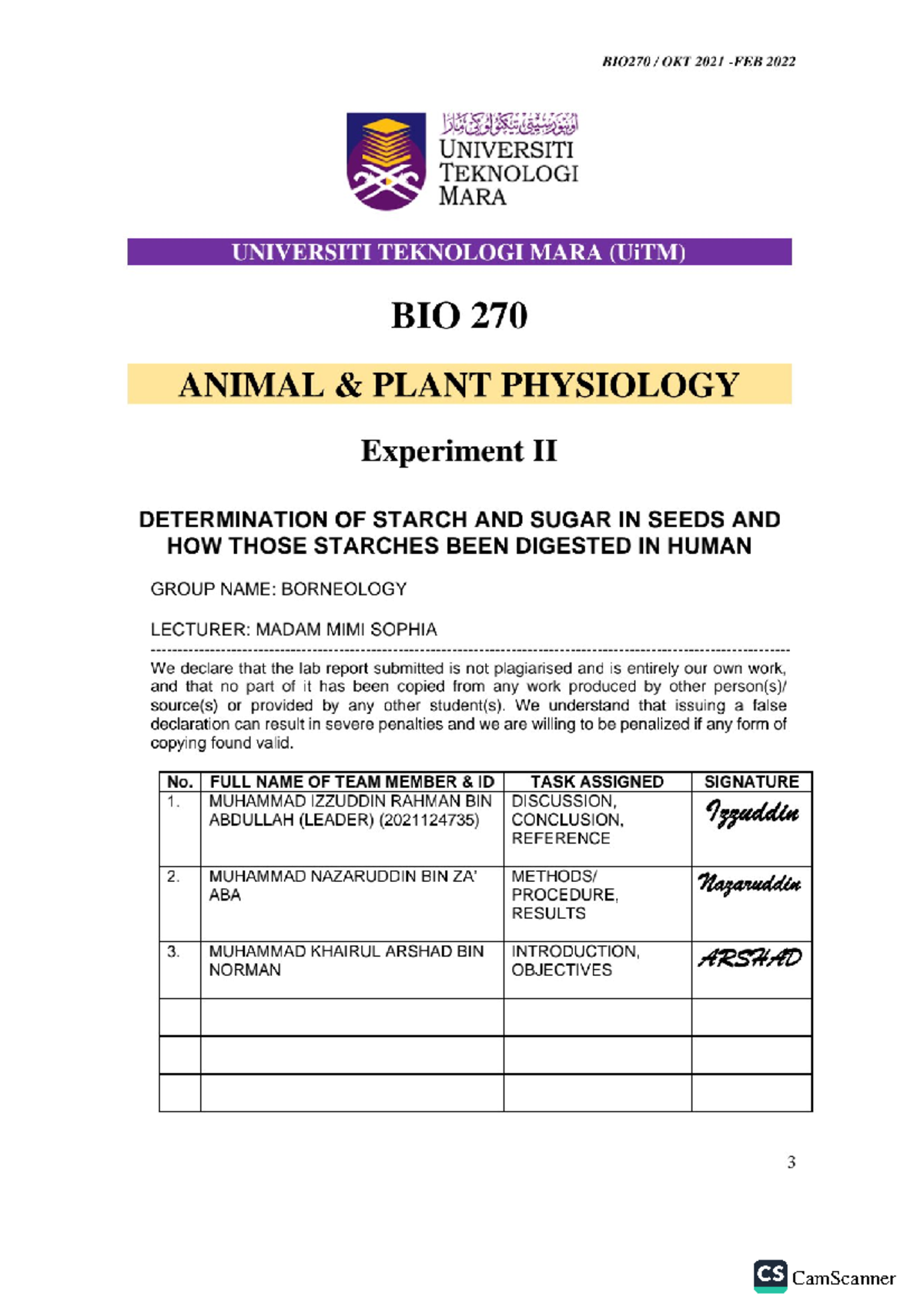 BIO270 Group Lab Report Experiment 2 - Case Study - Studocu