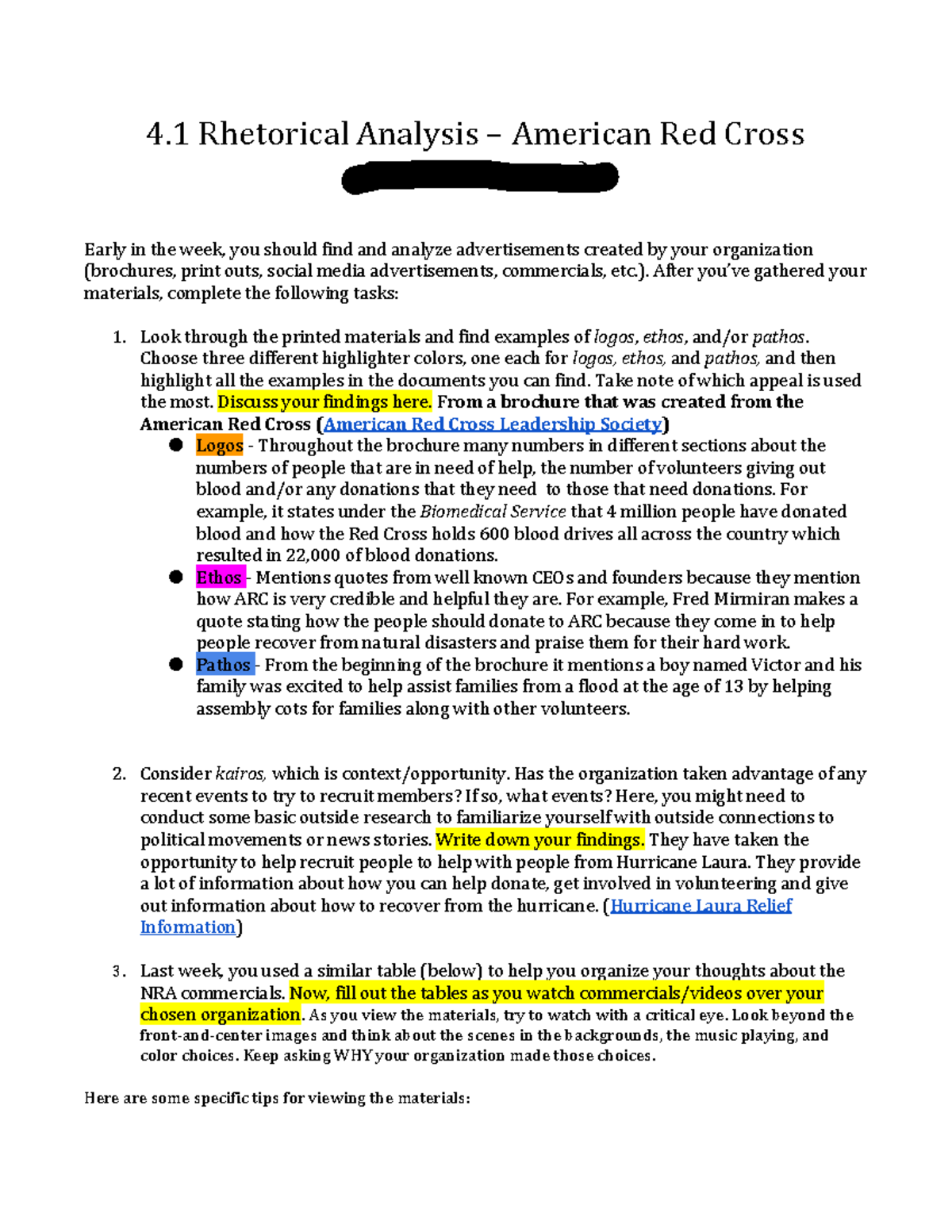 Rhetorical analysis worksheet - 4 Rhetorical Analysis – American Red ...