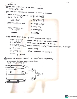 Activity Number 5 In Logic Circuit And Switching Theory - CamScanner CamScanner - Studocu