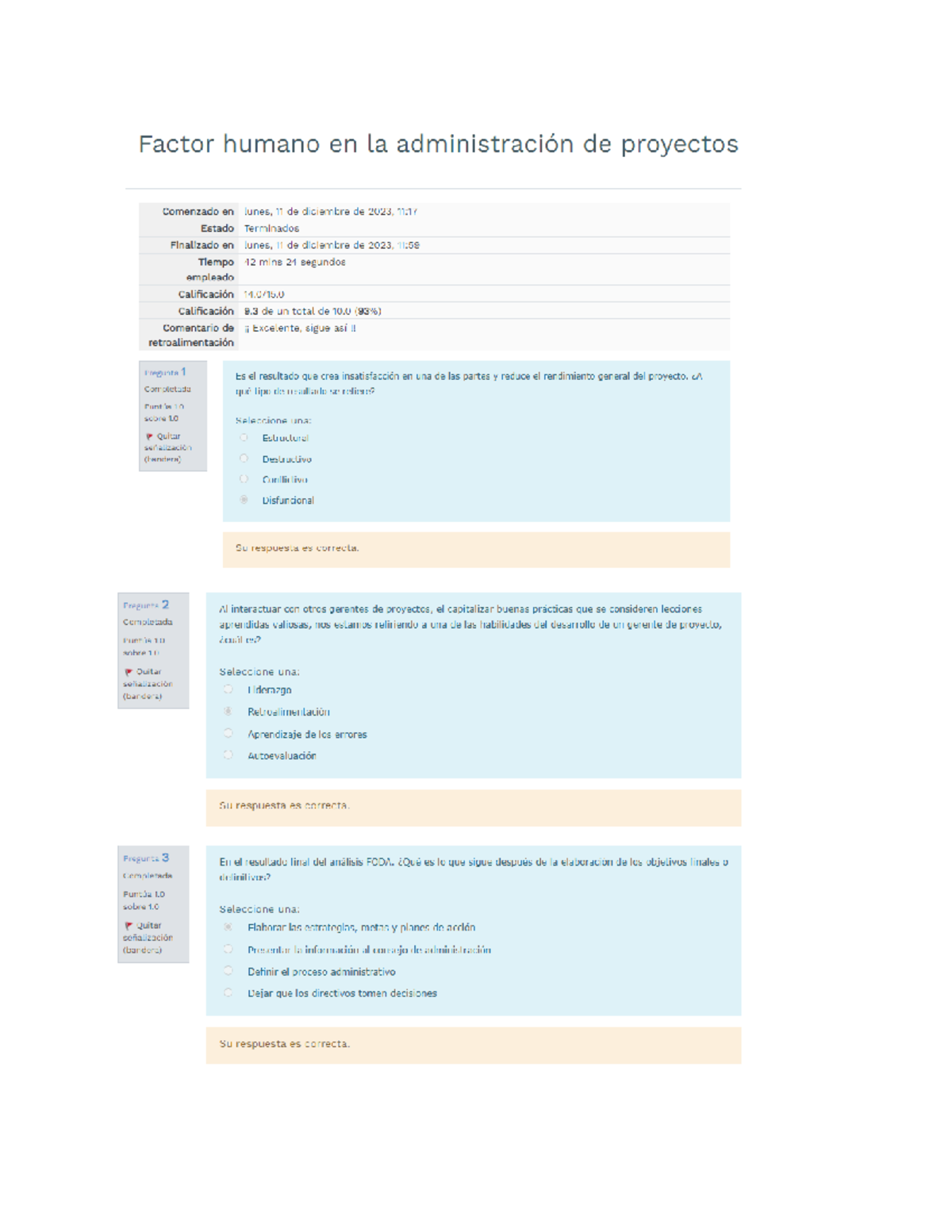 Exam 5to, 6to y 7mo parcial (2da vuelta) Factor Humano en al administración de proyectos ...