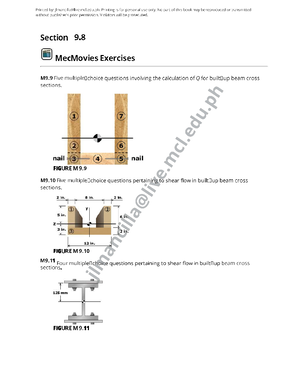 ME101-1P Bending Problems part 2 - Material Science and Engineering for ...