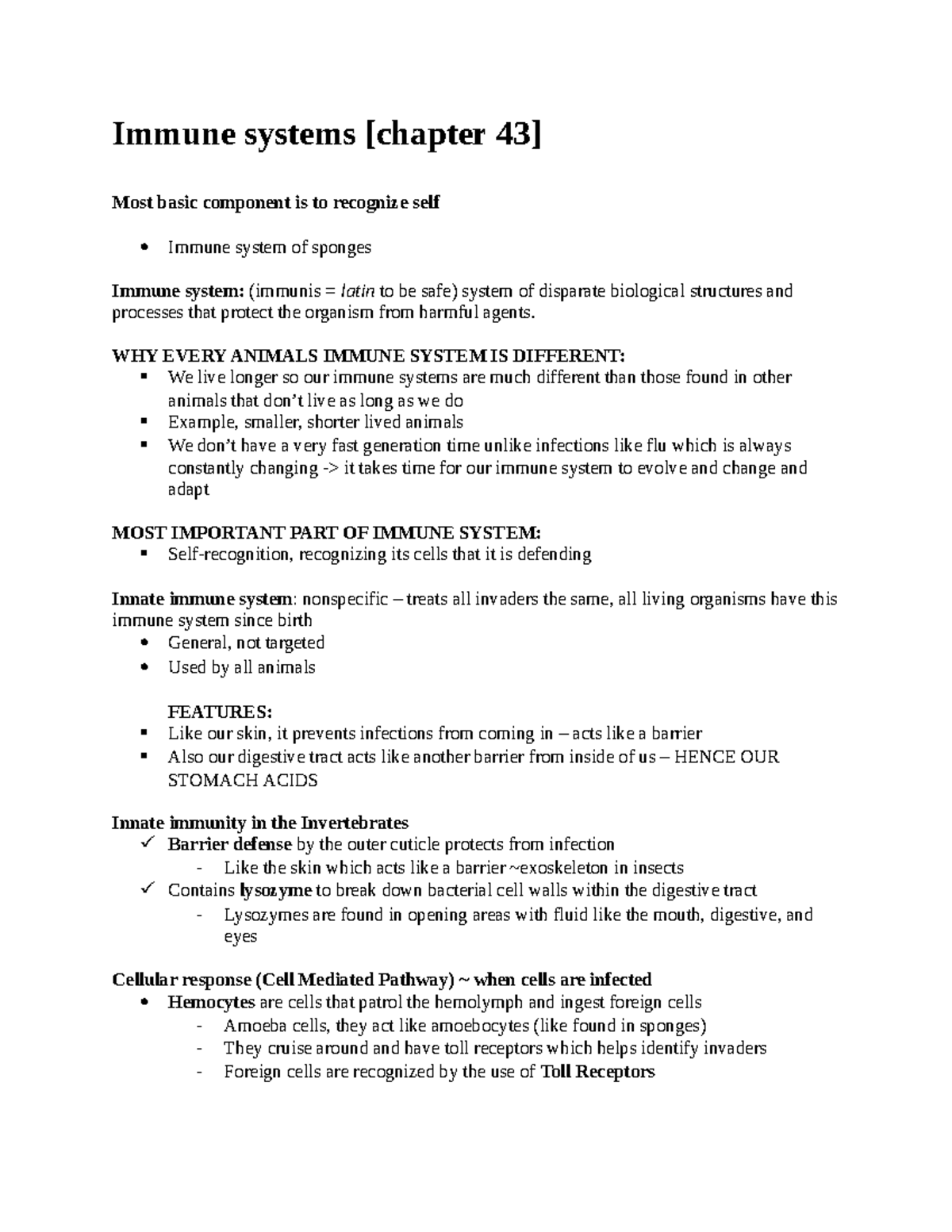 18 19 Animal Immune Systems acquired and innate - Immune systems ...