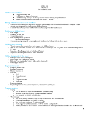 Ch 23 - Lecture/Book/ATI Chapter notes - NURS 402 Week 8: Chapter 23 ...