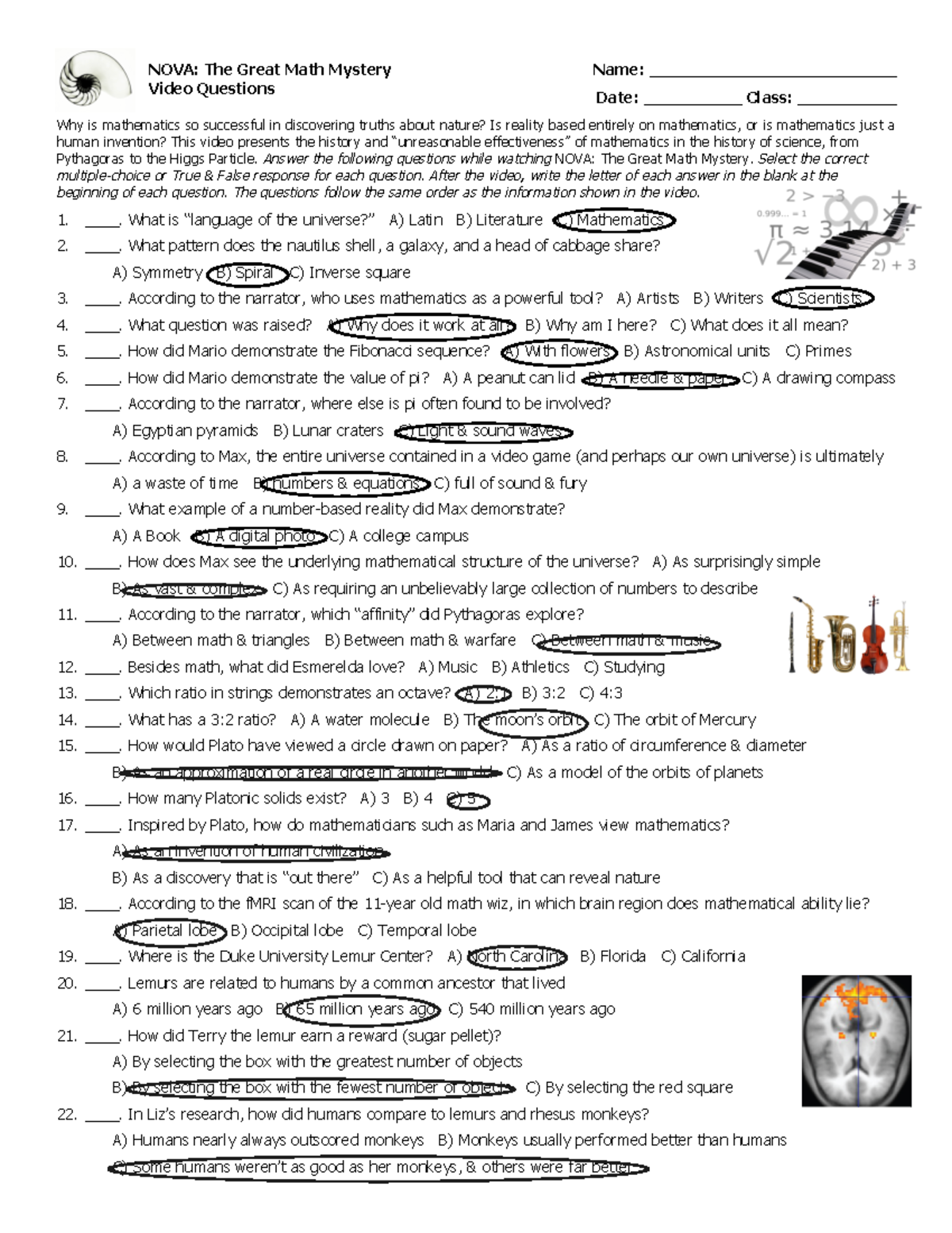 Kami Export - Talen Houck - NOVA-Great Math Mystery Video Worksheet ...