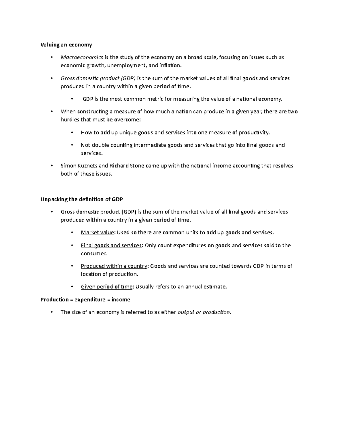 Measuring the Wealth of Nations Pt1 - Valuing an economy ...