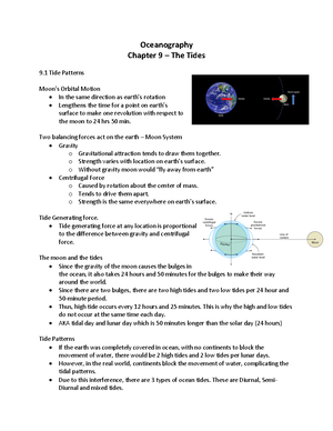 Oceanography - Chapter 4 - Oceanography Notes Unit 2 - Chapter 4 The ...