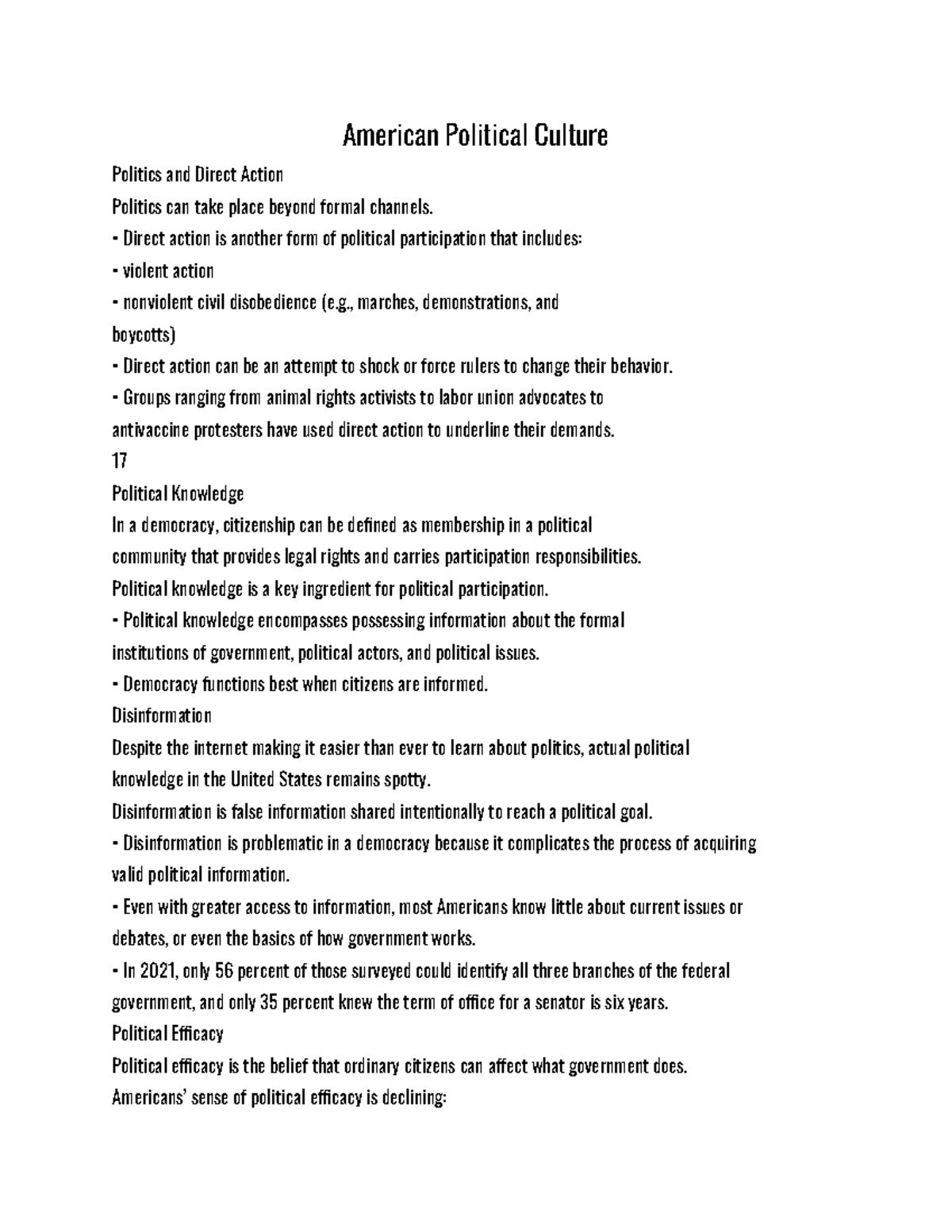 American Political Culture - American Political Culture Politics and ...