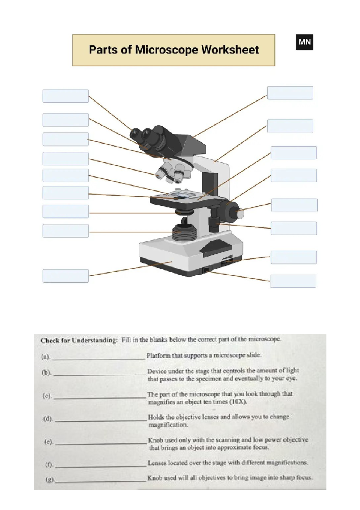 Microscope - microscpe reviewer - Medical Technology - Studocu