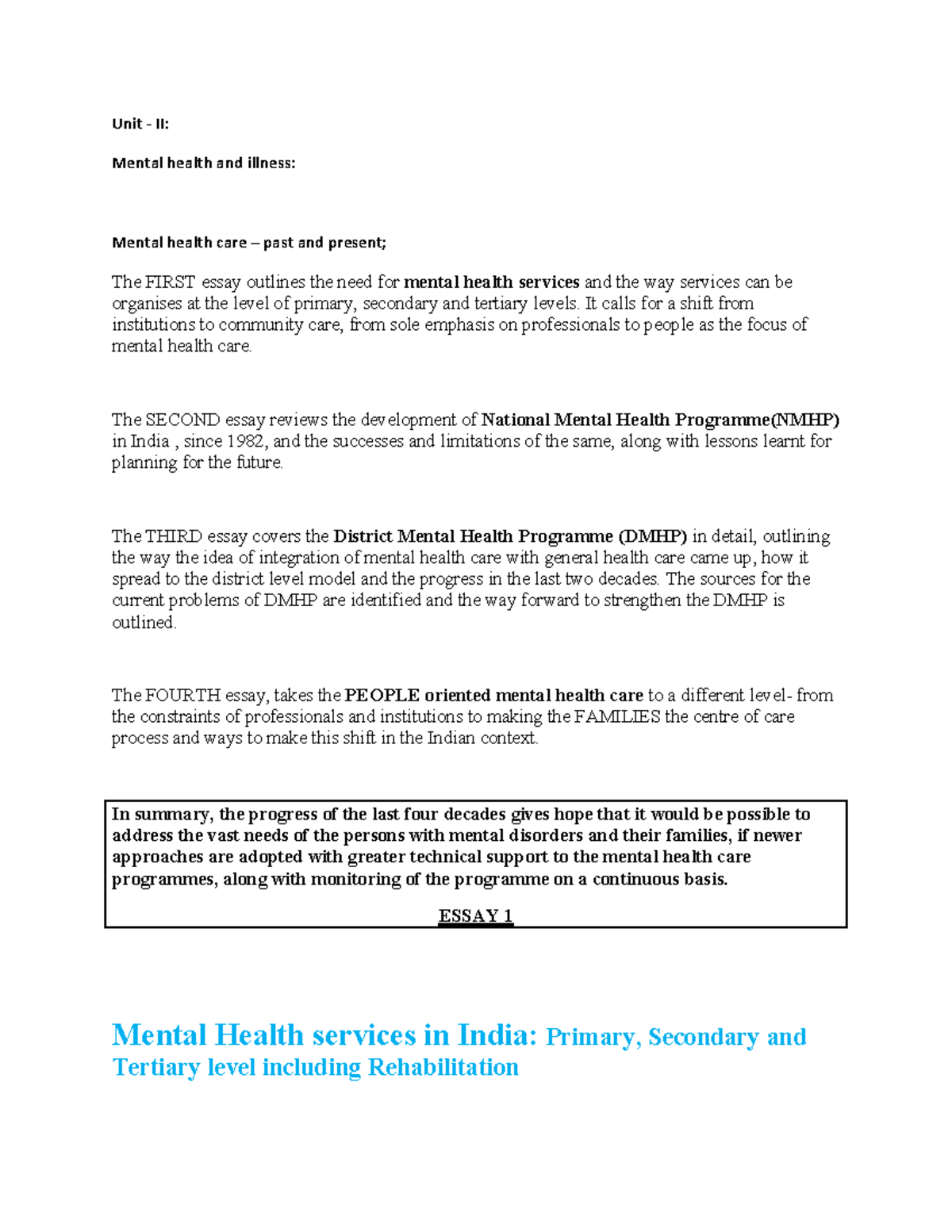 2 unit part-2 - M.phil clinical psychology notes for paper 1 unit 2 ...