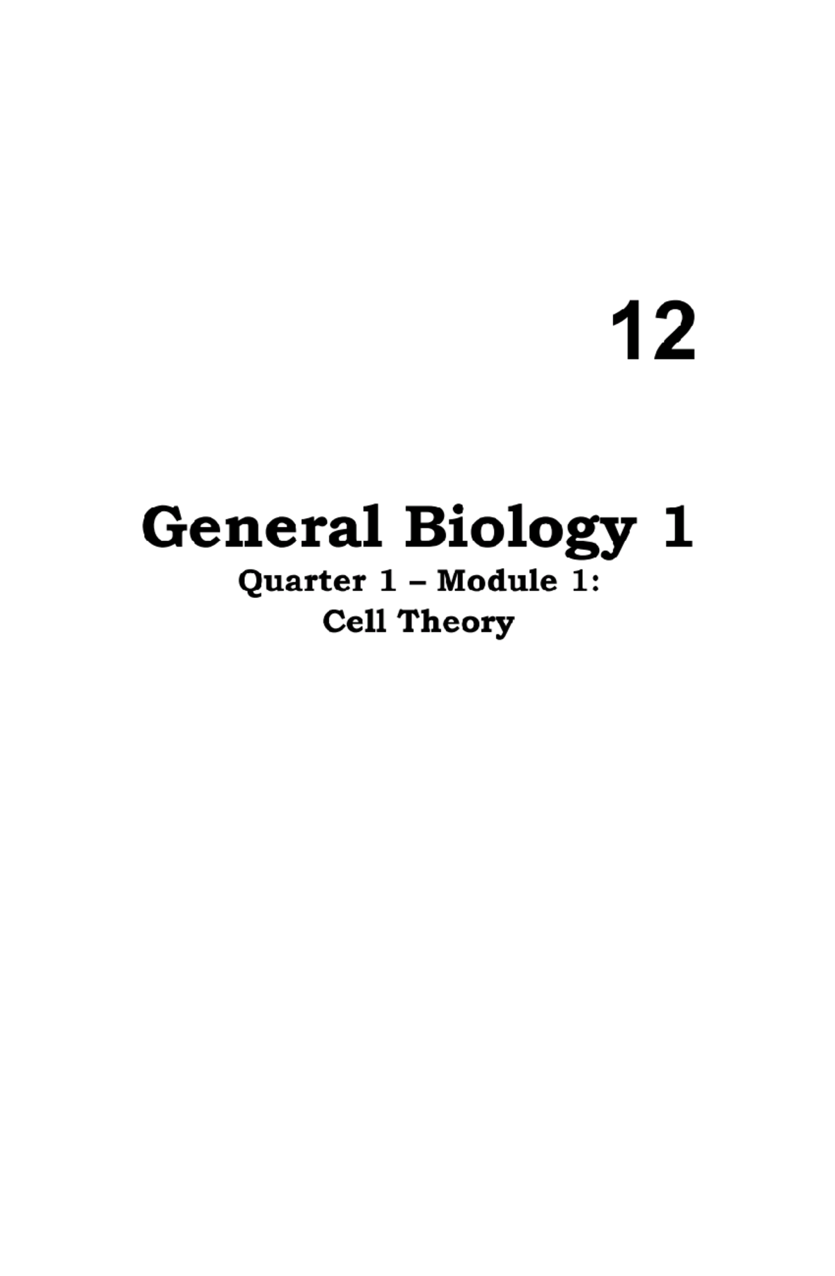 CELL Theory GEN.BIO Module 1 Final - OBJECTIVES: Explain the postulates ...
