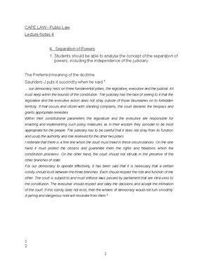 Caribbean Law Lecture Notes 3 - CAPE LAW UNIT 1 – CARIBBEAN LEGAL ...